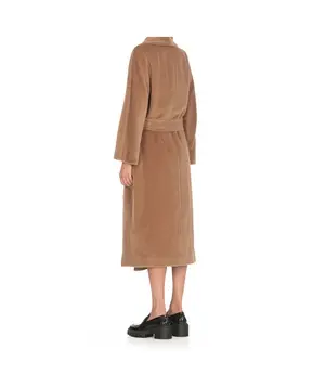 Max Mara Belted Long-sleeved Coat - Brown