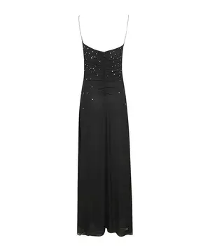 FORTE_FORTE Crystal Embellished Bustier Maxi Dress