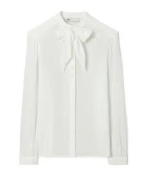 Tory Burch Georgette Bow Blouse - No