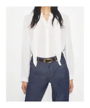 Tory Burch Georgette Bow Blouse - No