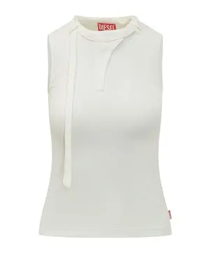DIESEL® T-iara Zip-strap Sleeveless Top - White