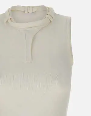 DIESEL® T-iara Zip-strap Sleeveless Top - White