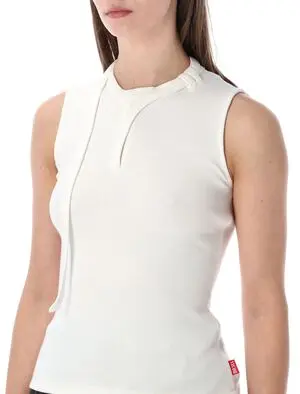 DIESEL® T-iara Zip-strap Sleeveless Top - White