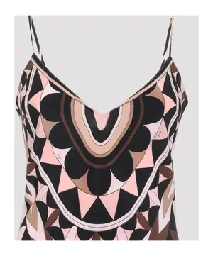 Emilio Pucci Geometric Print Maxi Slip Dress
