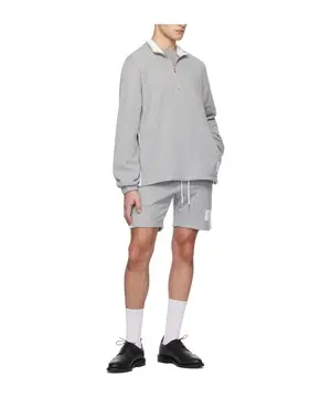 Thom Browne Zip-up Hoodie With Four Stripe Detail