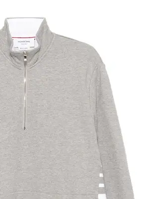 Thom Browne Zip-up Hoodie With Four Stripe Detail