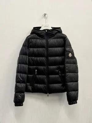 Moncler Glesse Zip-up Short Padded Jacket - Black