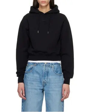 Jacquemus Logo Patch Drawstring Hoodie - Black