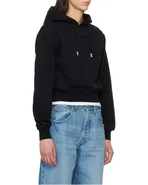 Jacquemus Logo Patch Drawstring Hoodie - Black