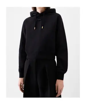 Jacquemus Logo Patch Drawstring Hoodie - Black