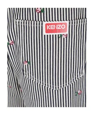 Kenzo Striped Straight-leg Trousers