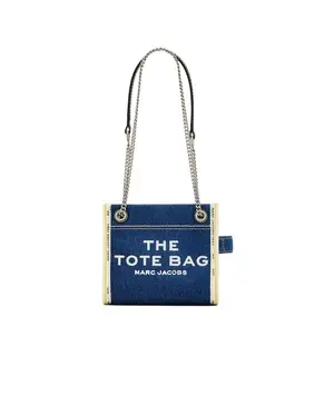 Marc Jacobs Denim Chain Crossbody Bag - Blue