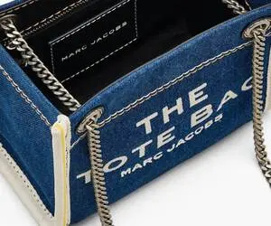 Marc Jacobs Denim Chain Crossbody Bag - Blue