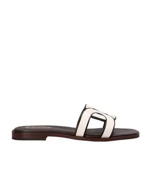 TOD'S Chain Detail Slip-on Sandals - White