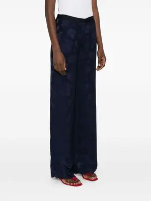 FORTE_FORTE Floral Print Straight-leg Trousers