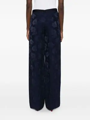 FORTE_FORTE Floral Print Straight-leg Trousers
