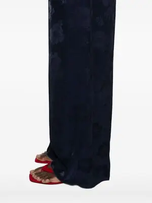 FORTE_FORTE Floral Print Straight-leg Trousers