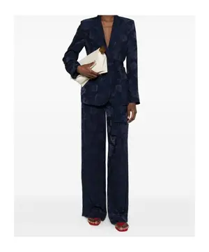 FORTE_FORTE Floral Print Straight-leg Trousers