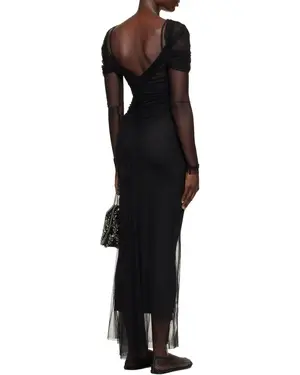 Christopher Esber Off-shoulder Tulle Midi Dress