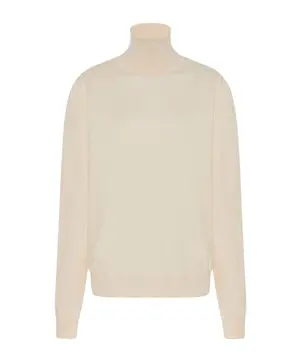 THE ROW Heva Turtleneck Knitted Jumper - Shell Color