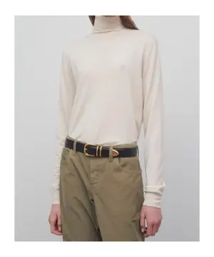 THE ROW Heva Turtleneck Knitted Jumper - Shell Color