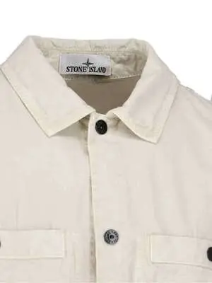 Stone Island Compass Patch Short-sleeved Shirt - Sand