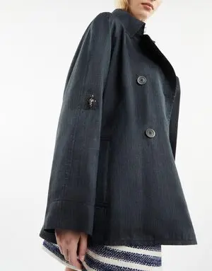 FAY Classic Trench Coat With Belted Waist And Asymmetrical Hem