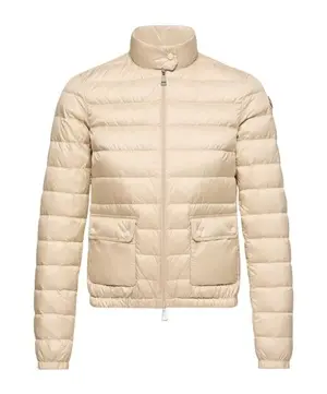 Moncler Moncler Lans Zip-Up Short Padded Jacket Beige