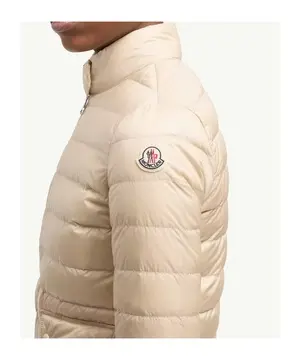 Moncler Lans Zip-up Short Padded Jacket - Beige