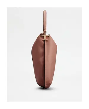 TOD'S Logo Plaque Shoulder Bag - Brown