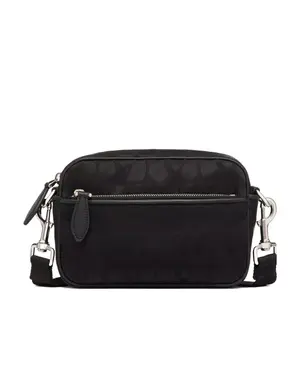 Valentino Garavani Toile Iconographe Zip-up Shoulder Bag - Black