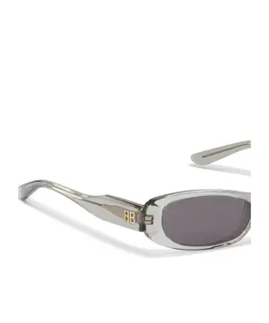 Balenciaga Nova Oval Sunglasses - Gray