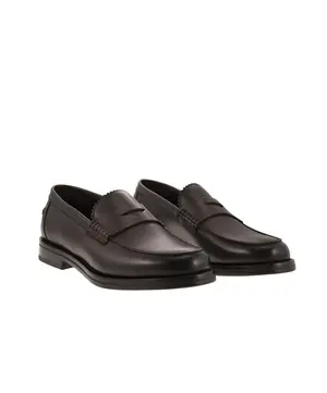 DOUCAL'S Penny Slip-on Loafers - Black
