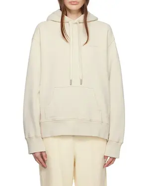 AMI Paris Logo Embroidered Drawstring Hoodie