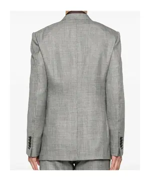 TOM FORD Herringbone-pattern Peak-lapels Blazer - Gray