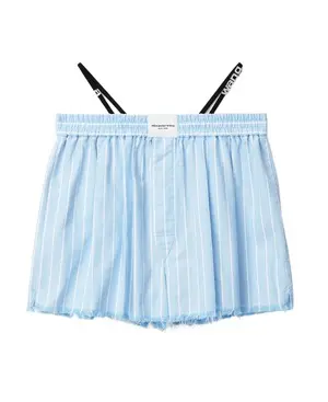 Alexander Wang Striped Raw Hem Boxer Shorts