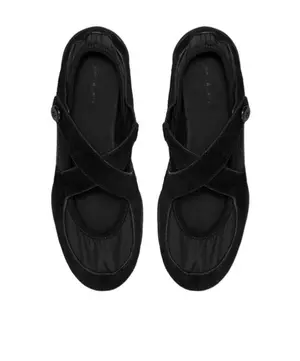 Tory Burch Romy Ballet Flats With Sport Strap - Black