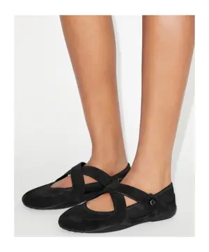 Tory Burch Romy Ballet Flats With Sport Strap - Black