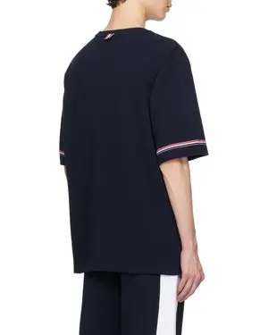 Thom Browne Rwb-stripe Crewneck T-shirt - Blue