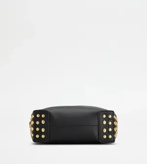 TOD'S Mini Studded Shoulder Bag - Black