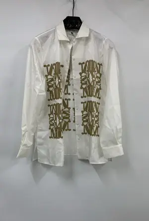 Max Mara Logo Print Long-sleeve Shirt - Vanilla