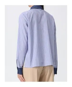 Liu Jo Long Sleeve Shirt With Patchwork And Lace Details