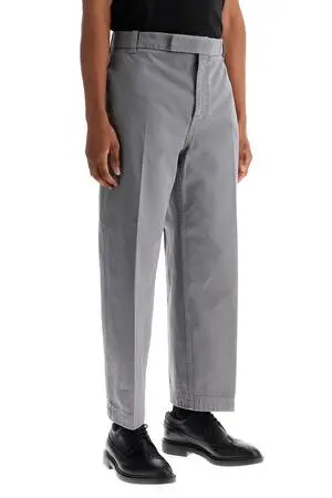 Thom Browne Tapered Leg Chinos With Pressed Crease - Medium Gray