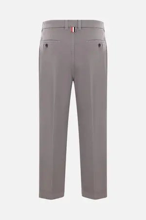 Thom Browne Tapered Leg Chinos With Pressed Crease - Medium Grey