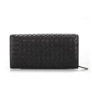 Bottega Veneta Knit A Flip Purse - Black
