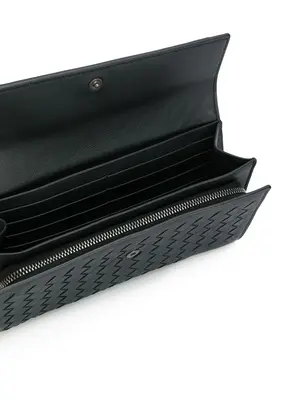 Bottega Veneta Knit A Flip Purse - Black