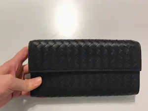 Bottega Veneta Knit A Flip Purse - Black