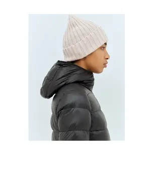 Moncler Logo Patch Ribbed Beanie