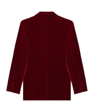 Saint Laurent Velvet Single-breasted Jacket - Brown
