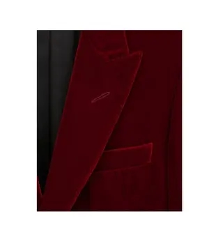 Saint Laurent Velvet Single-breasted Jacket - Brown